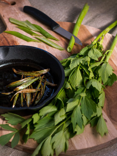 Delicious pan-fried lovage – Sara's Kitchen Garden