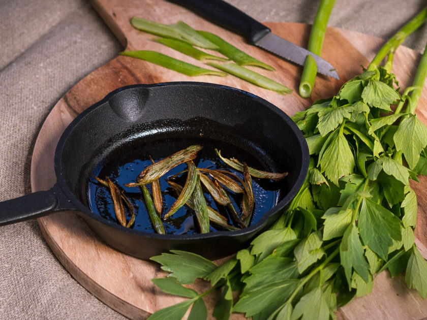 Delicious pan-fried lovage – Sara's Kitchen Garden
